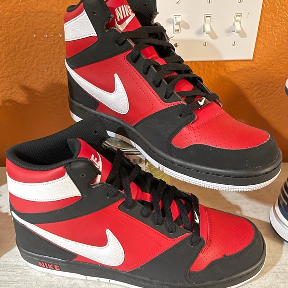 Nike | Shoes | Nike Red High Top Shoes Mens 15 | Poshmark